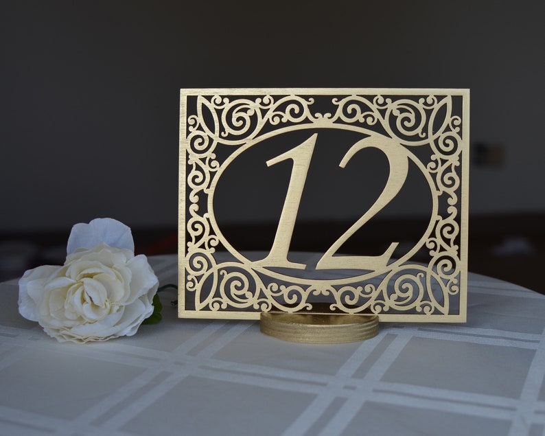 Table Numbers, Gold Table Numbers, Silver Table Numbers, Metallic Gold ...