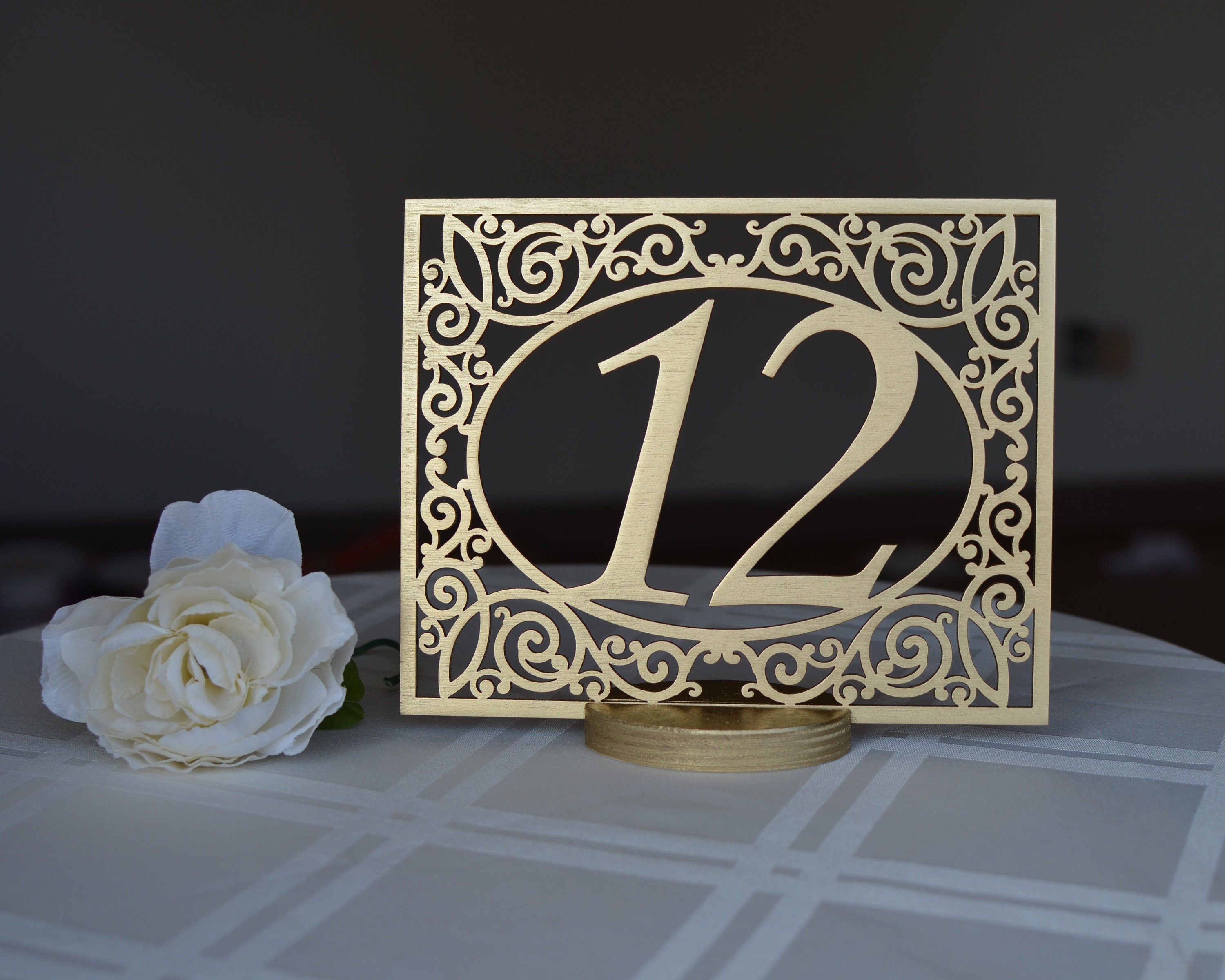 Rose Gold Table Numbers, Gold Table Numbers, Silver Table Numbers ...