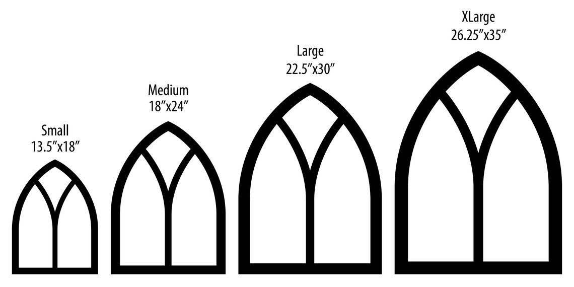 Arched Cathedral Window Frame, Farm Home Decor, Wood Arch Craft ...