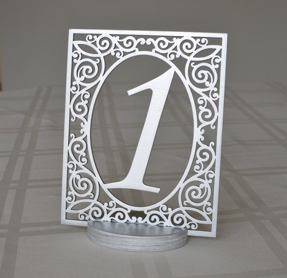 Silver Table Numbers Gold Table Numbers Table Numbers - Etsy