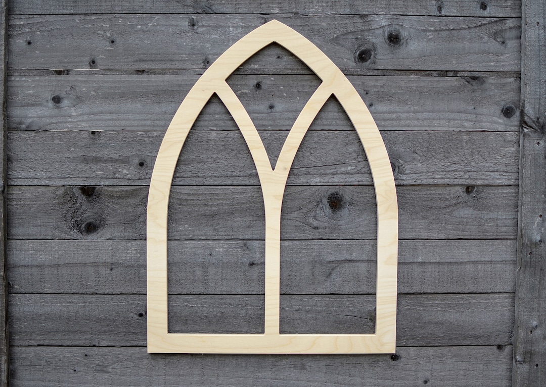 Arched Cathedral Window Frame, Farm Home Decor, Wood Arch Craft ...