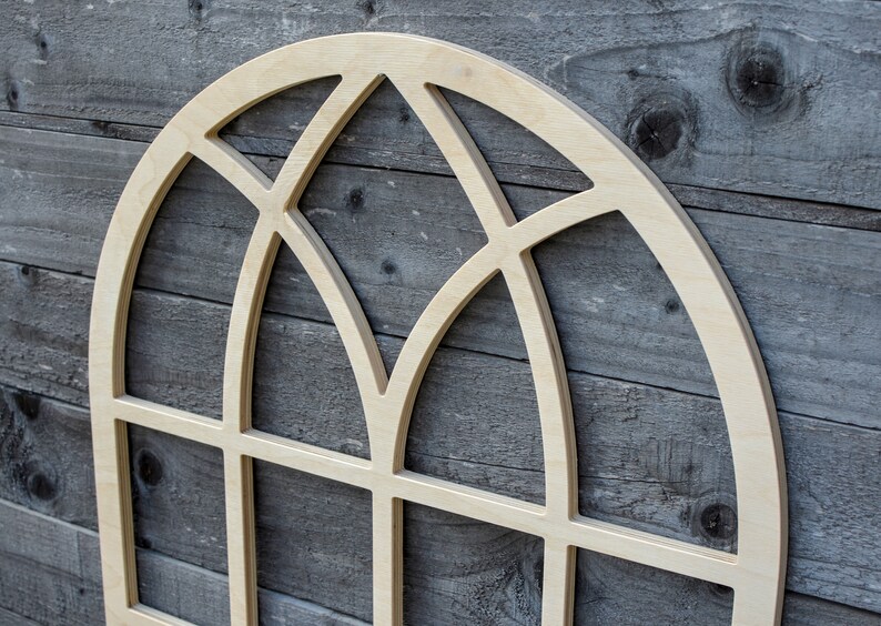 Arched Cathedral Window Frame, Farm Home Decor, Wood Arch Craft ...