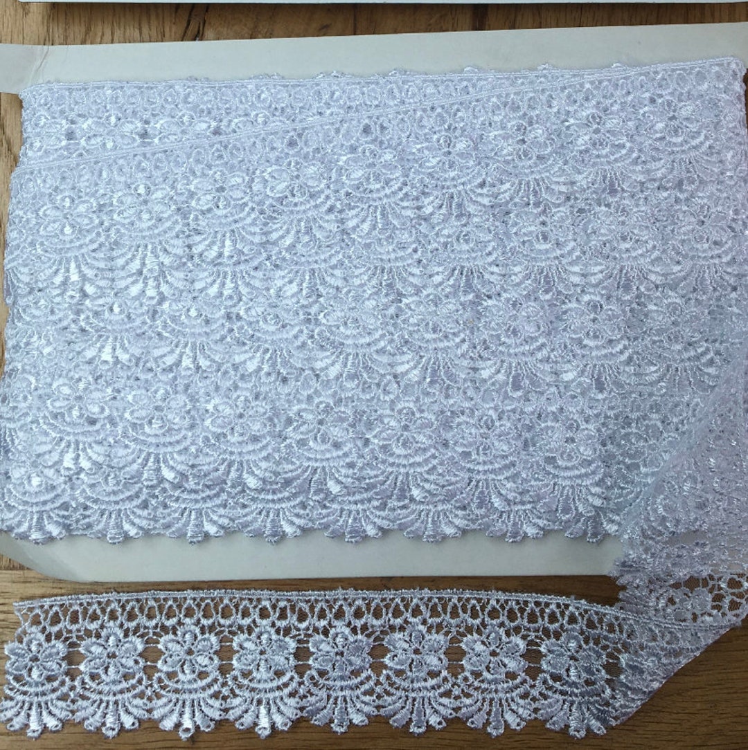 Vintage 2inch Wide Guipure Lace Trim in White - Etsy UK