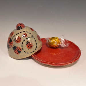 Ladybug Dish, Covered Dish, Hand Made Please Read Description - Etsy