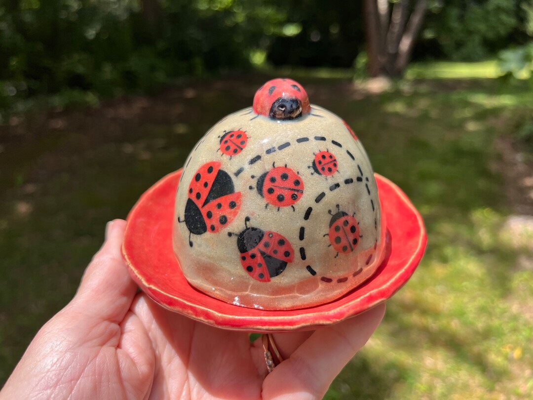 Ladybug Dish, Covered Dish, Hand Made Please Read Description - Etsy