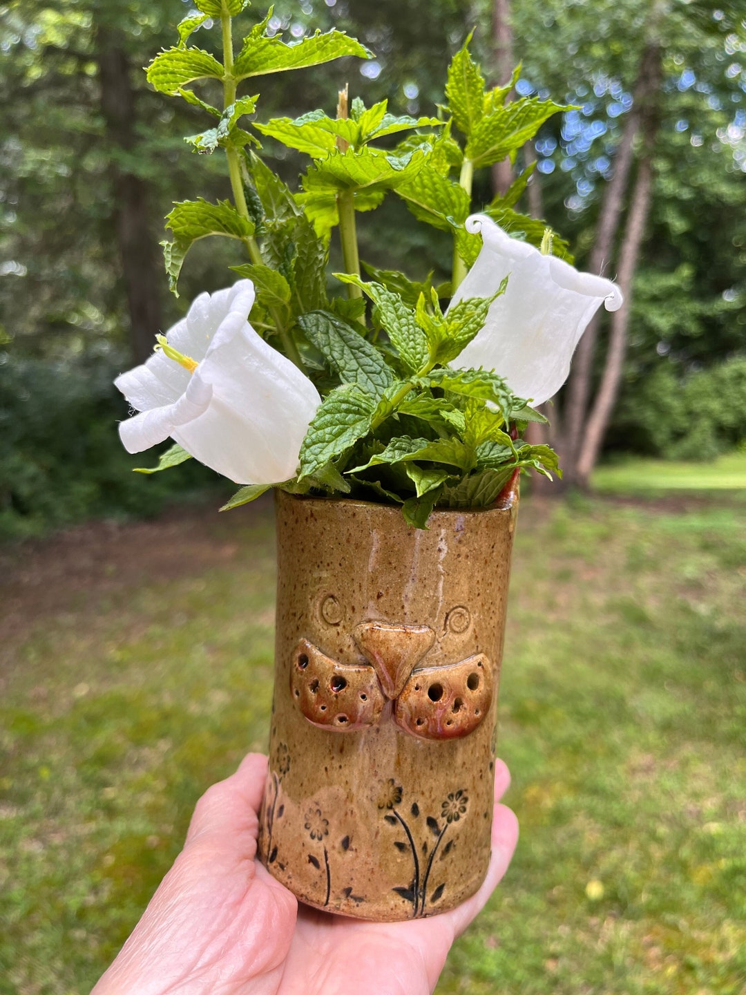 Cat Vase, Ceramic Cat Flower Vase, Hand Made Pottery, Great Gift - Etsy