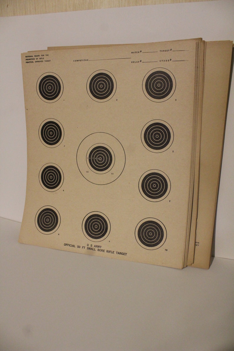 Vintage US ARMY Paper Target Hunting Target New Old Stock | Etsy