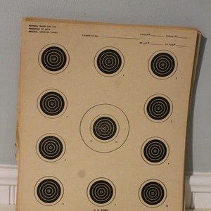 Vintage US ARMY Paper Target Hunting Target New Old Stock | Etsy