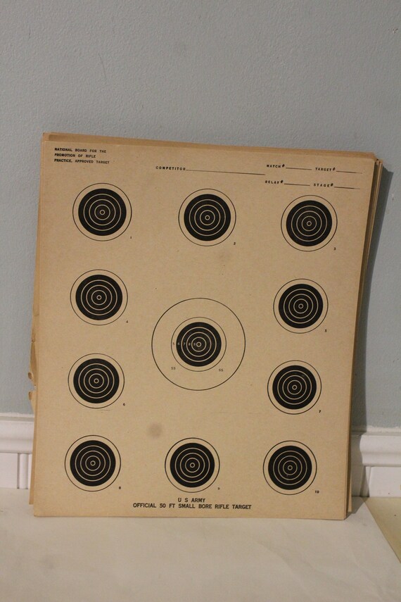 Vintage US ARMY Paper Target Hunting Target New Old Stock | Etsy