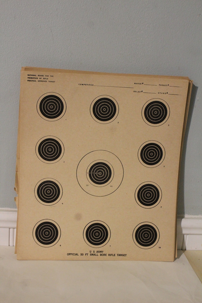 Vintage US ARMY Paper Target Hunting Target New Old Stock | Etsy