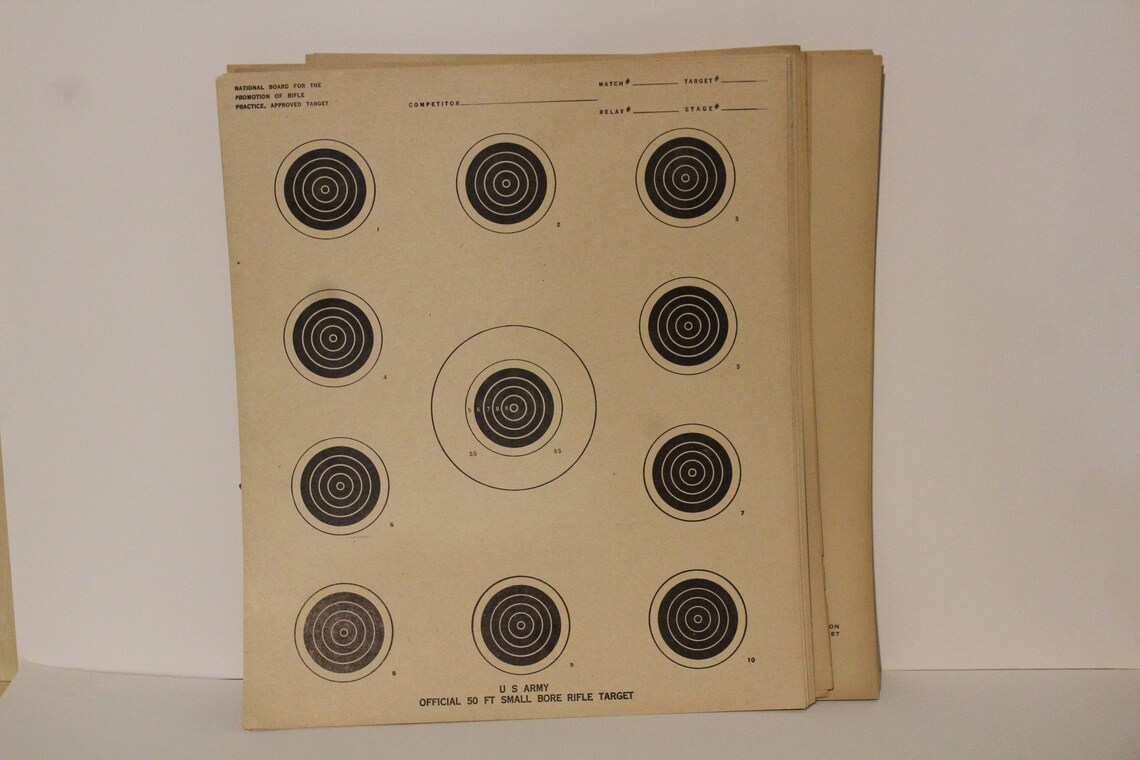 Vintage US ARMY Paper Target Hunting Target New Old Stock | Etsy