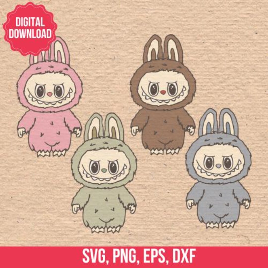 Labubu the Monsters Printable EPS SVG DXF for Silhouette Studio ...