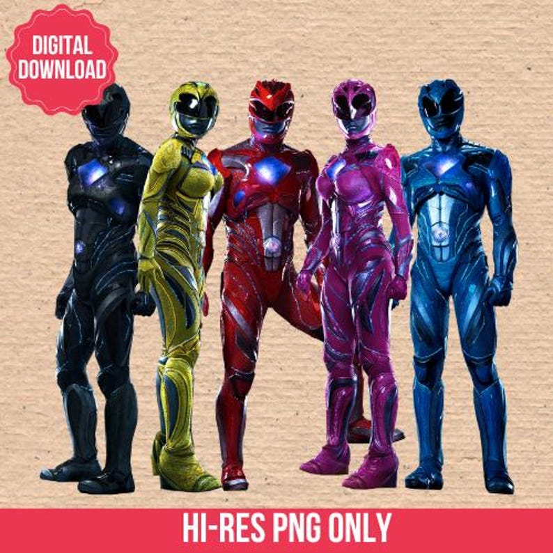 Power Rangers Megaforce PNG Clipart: Transparent Digital Graphics - Etsy