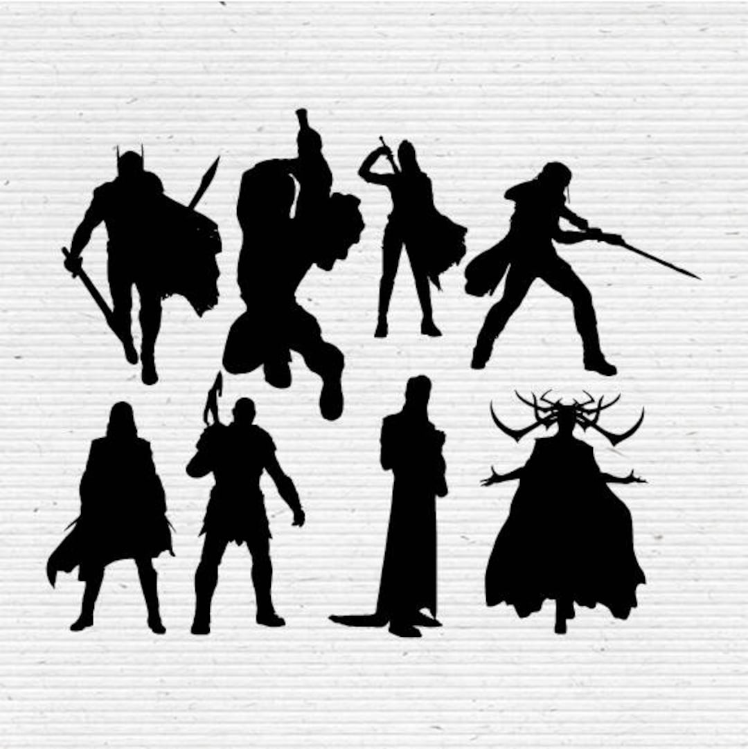 Thor Ragnarok Silhouette SVG Cut File, Digital Clipart, Editable Vector ...