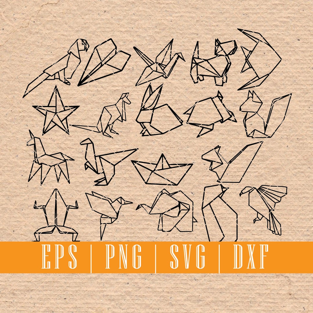 Origami Cut Files SVG EPS PNG Ideal for Bullet Journaling, Scrapbooking ...