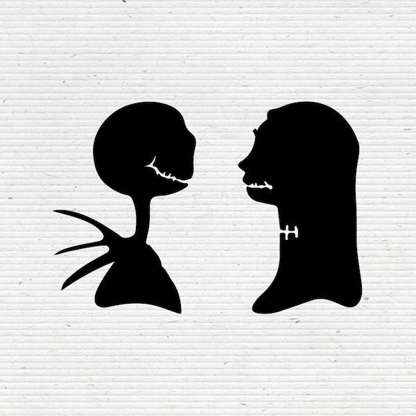 Jack Skellington and Sally Nightmare Before Christmas Vector Cut File ...
