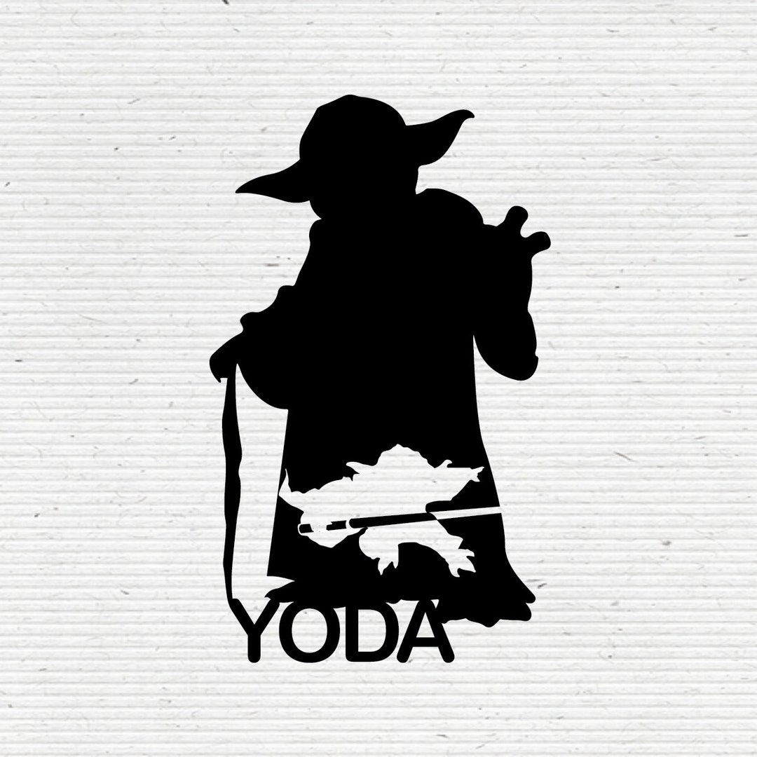 Master Yoda, Jedi Master, Star Wars Silhouette Vector Clipart in SVG ...