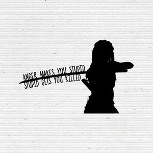 Michonne the Walking Dead Quote SVG, DXF, PNG and Vector File for ...