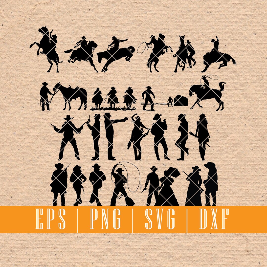 Wild Wild West Silhouette SVG EPS PNG Ideal for Bullet Journaling ...