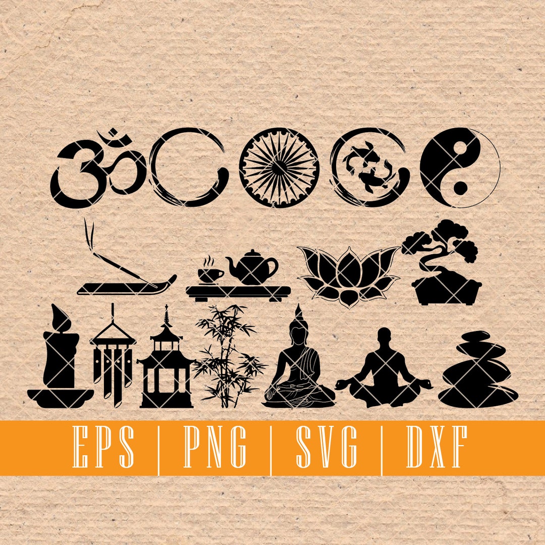 Zen and Meditation Silhouette SVG EPS PNG for Silhouette Studio ...
