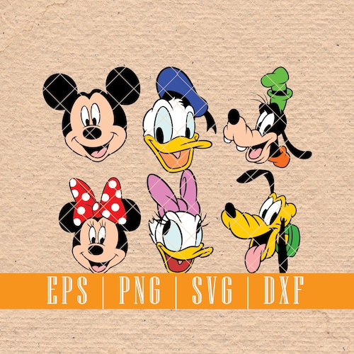 Mickey & Friends SVG File - Etsy