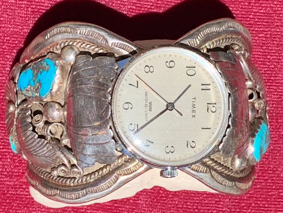Hand Made Navajo Silver Watch Band by Morty Johnson - Etsy