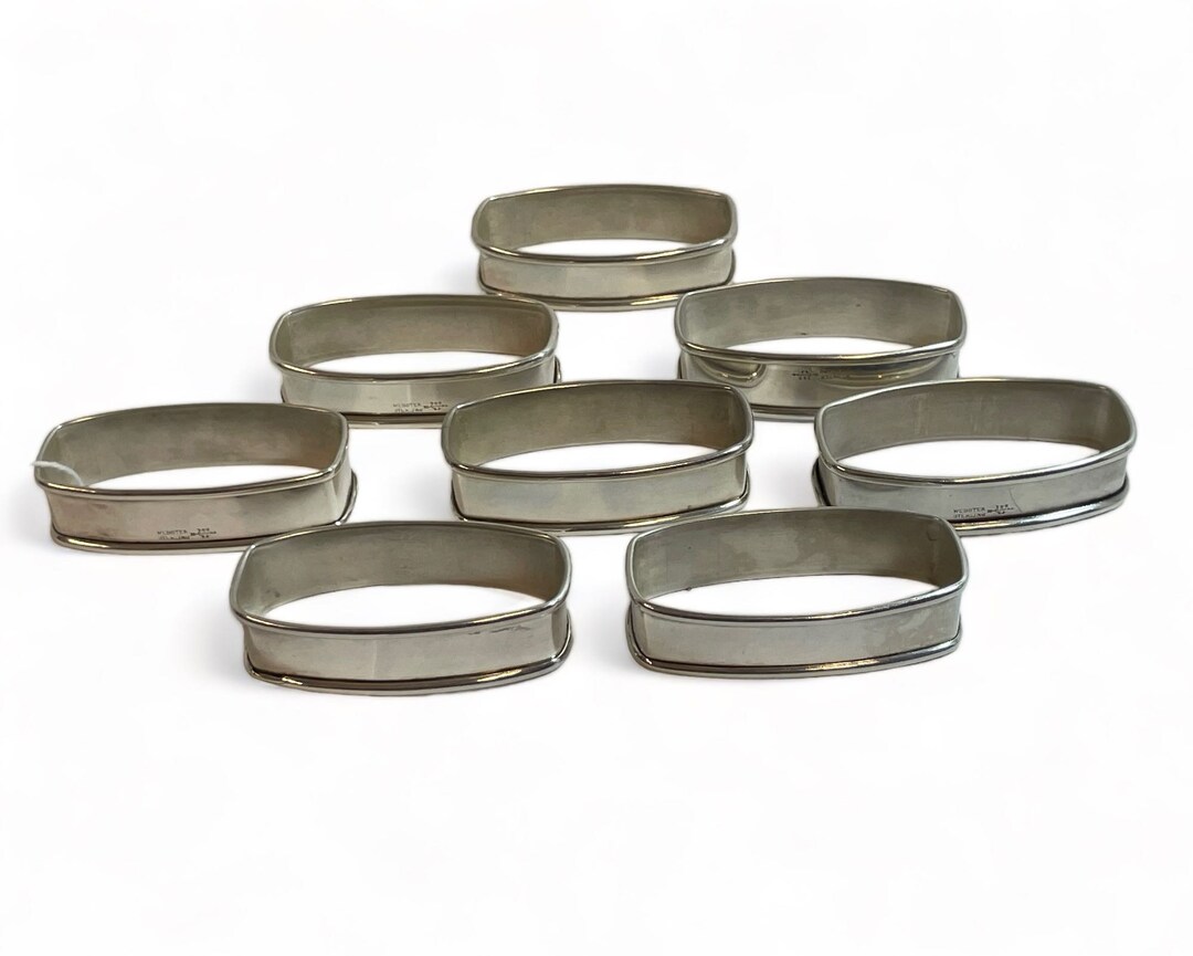 Webster Sterling Silver Napkin Rings 8 - Etsy