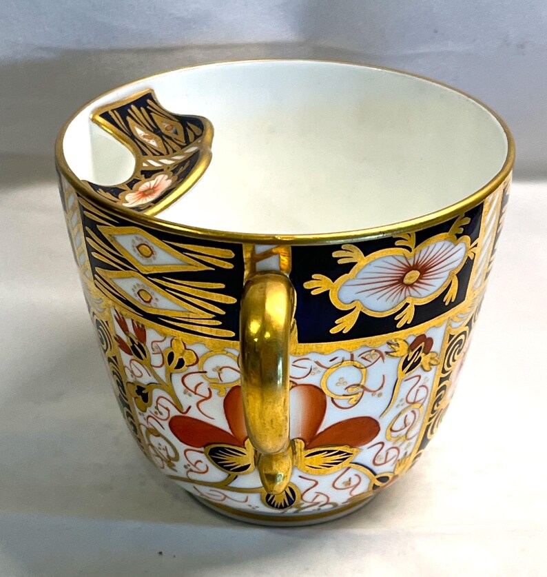 ANTIQUE Royal Crown Derby TRADITIONAL IMARI Mustache Cup and Saucer - Etsy
