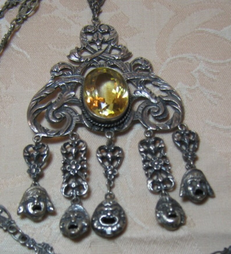 Peruzzi STERLING Silver Necklace Greek Masks Design - Etsy