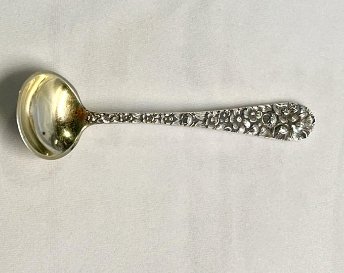 Stieff Repousse Sterling Silver Salt Spoon - Etsy