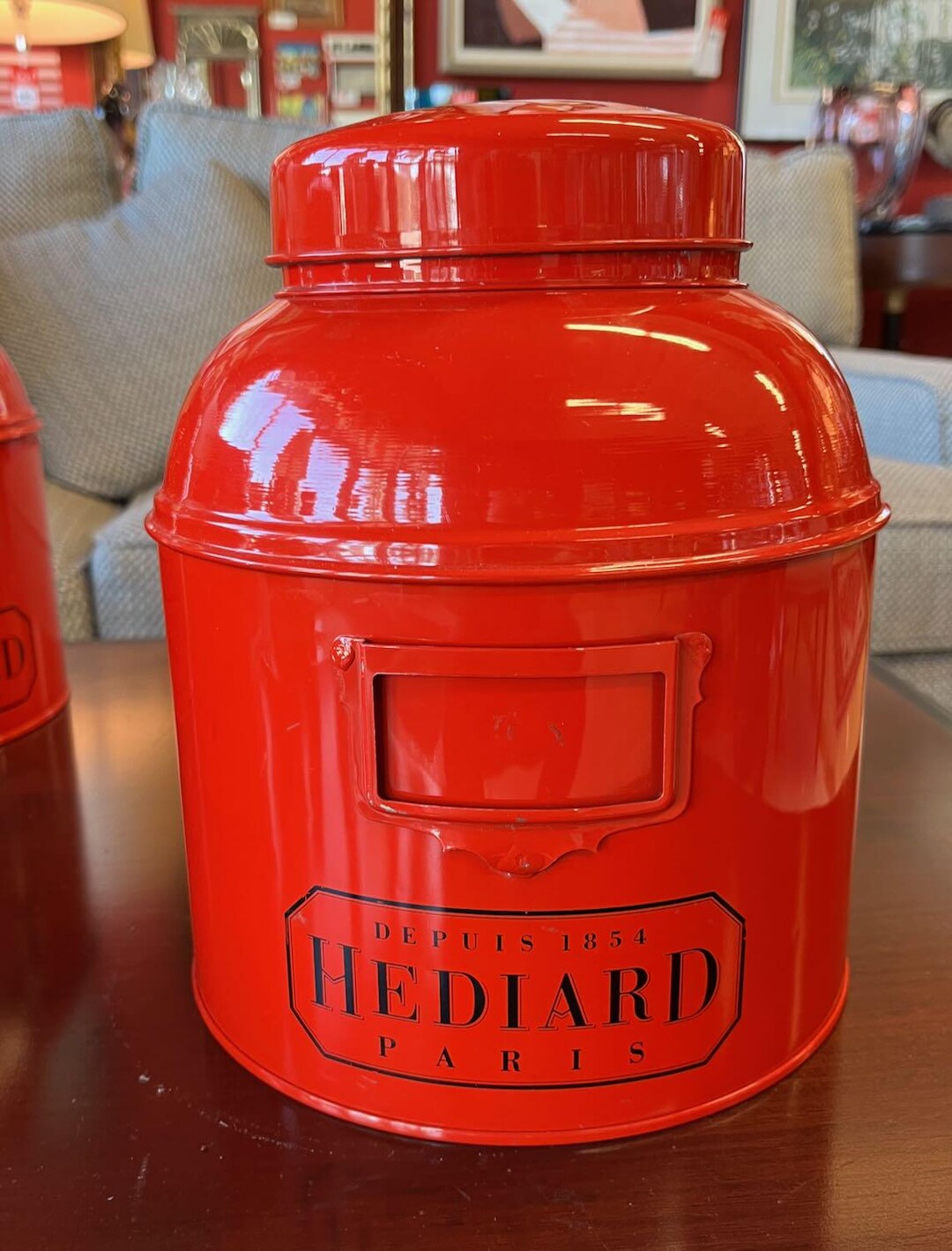 Hediard PARIS Red Tea Canister 8” Diameter X 10” Tall - Etsy