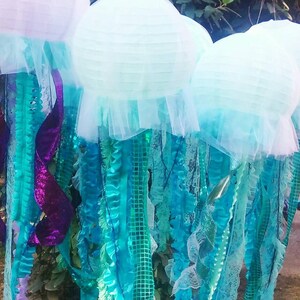 Giant Jellyfish Lantern 16" LARGE Under the Sea Party Decoration Aqua ...