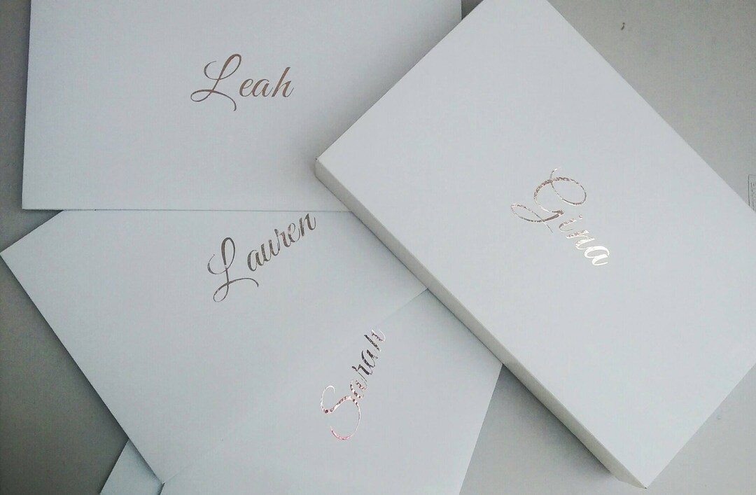 Custom Name Boxes or Custom Logo Boxes With Gold Letters ( Set of 8 ...