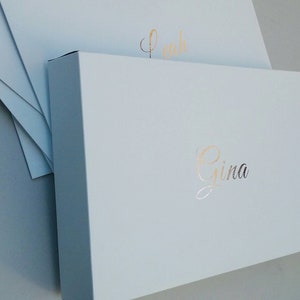 Custom Name Boxes or Custom Logo Boxes With Gold Letters ( Set of 8 ...
