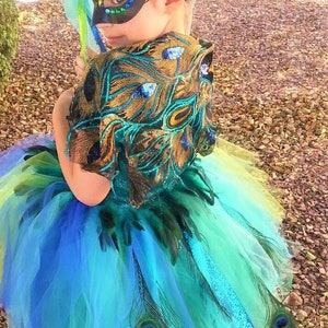 Peacock Costume Girls or Adult Peacock Tutu With Mask and Wand and ...