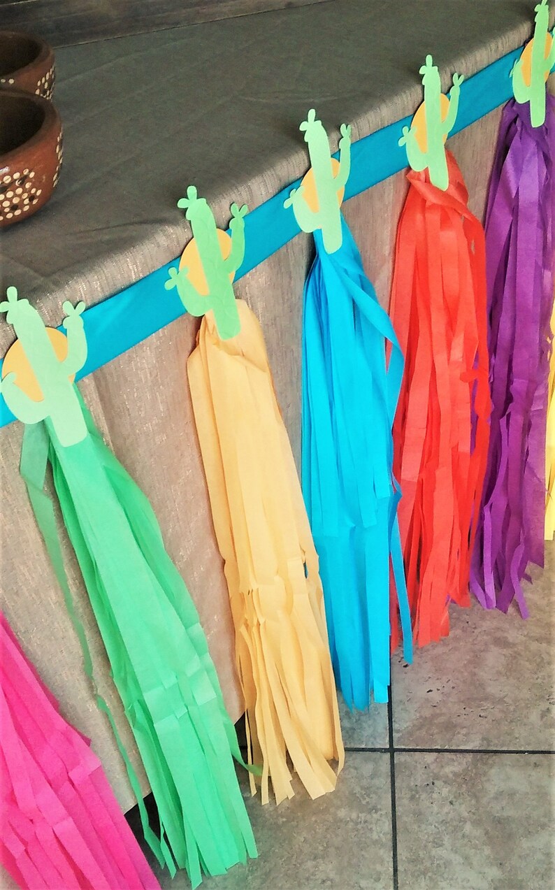 Encanto Birthday Fiesta Table Decor Fiesta Table Skirt for Cactus Party ...