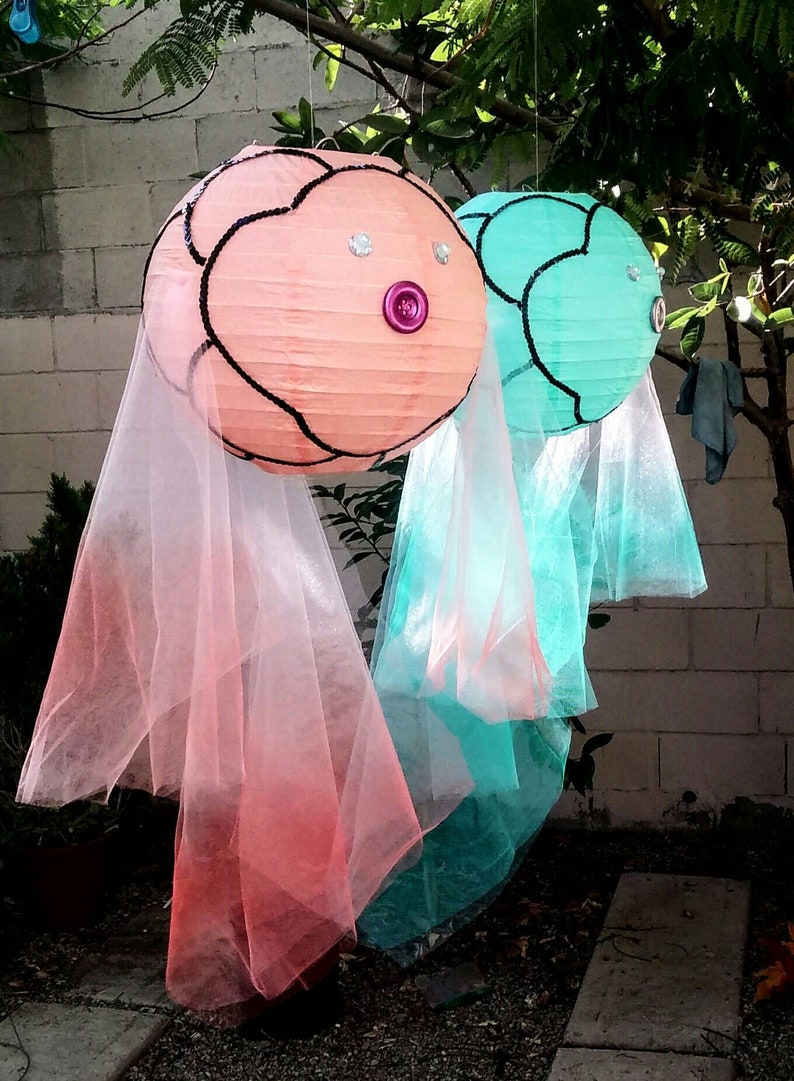 Beautiful hanging fish Lantern custom colors available Coral | Etsy