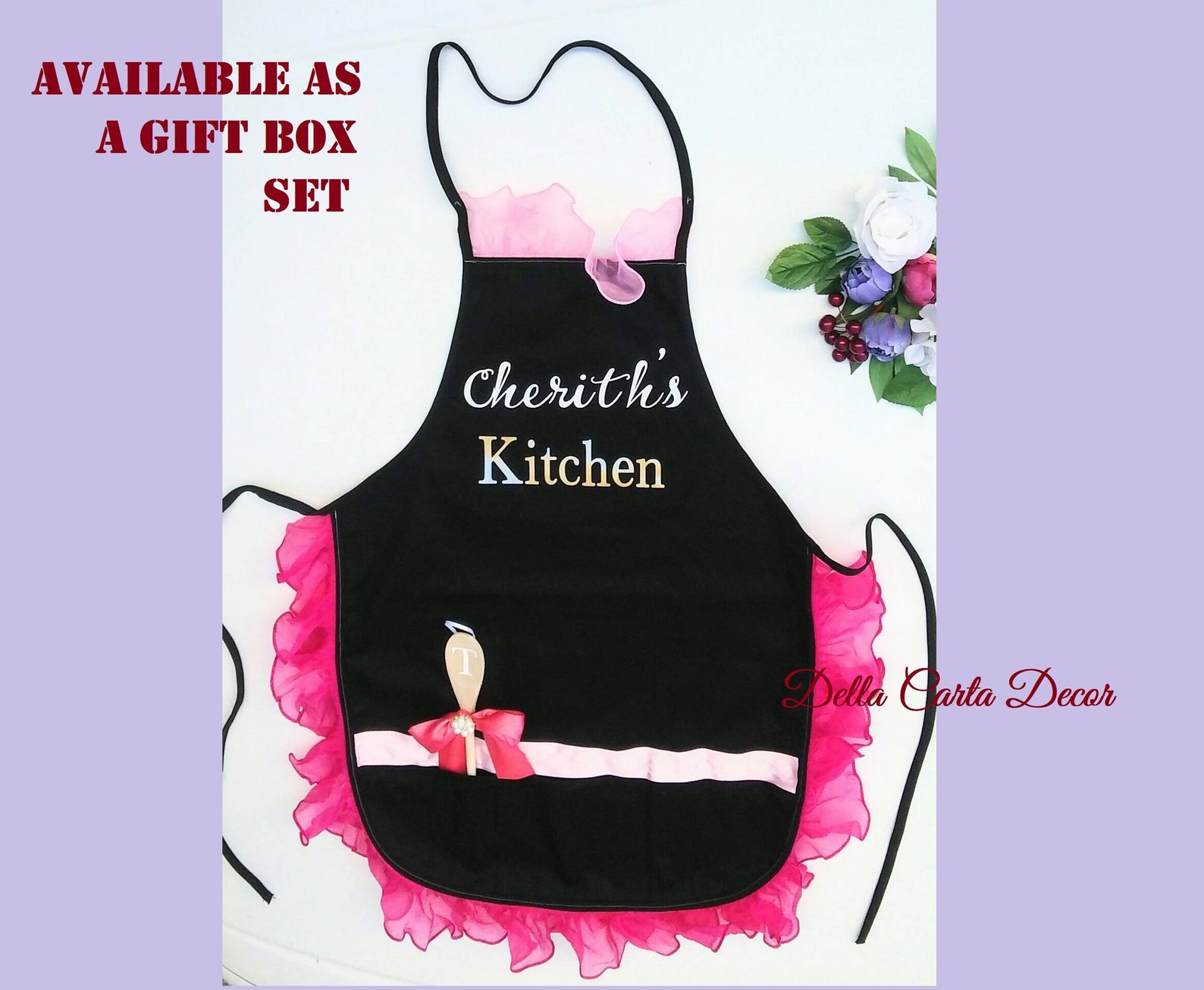 Personalized Apron Boxed Gift Set Apron With Custom Message - Etsy