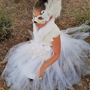 Swan Mask Masquerade GORGEOUS for ADULT or KID Costume Handmade With ...