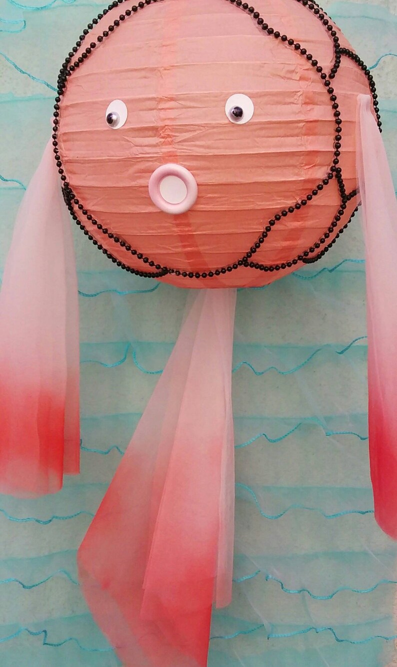 Beautiful Hanging Fish Lantern Custom Colors Available Coral Mint White ...