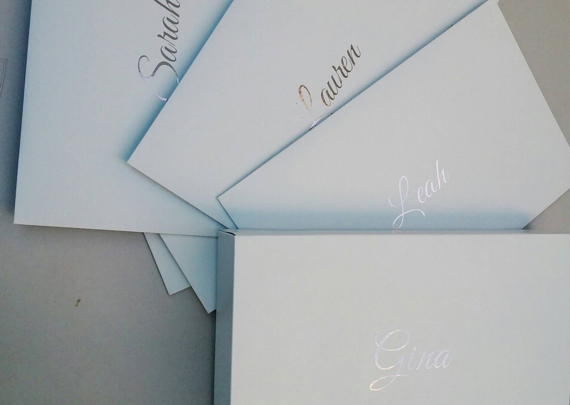 Custom name boxes or custom logo boxes with gold letters set | Etsy