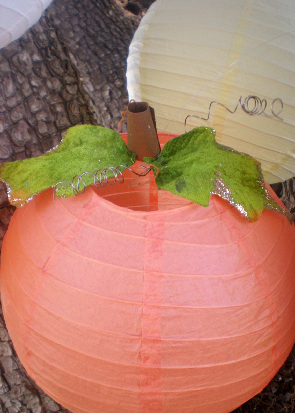 Fall Paper Lantern Set of 4 Pumpkin Lanterns, Orange, Yellow, Apricot ...