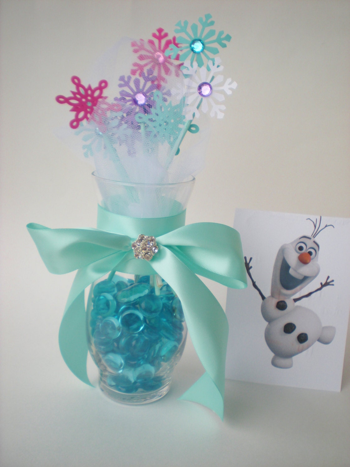 Disney Frozen Centerpiece Glitter Disney Frozen Party Project