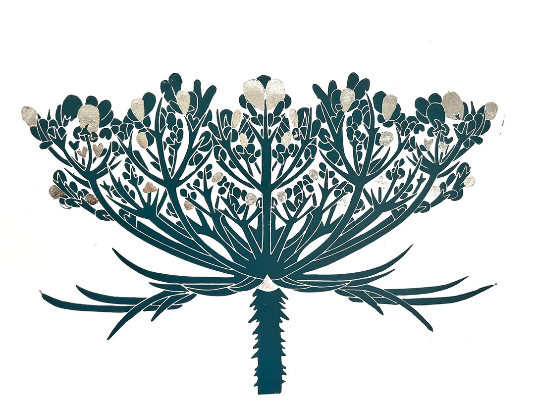 Queen Anne’s Lace Original Linocut Print - Etsy