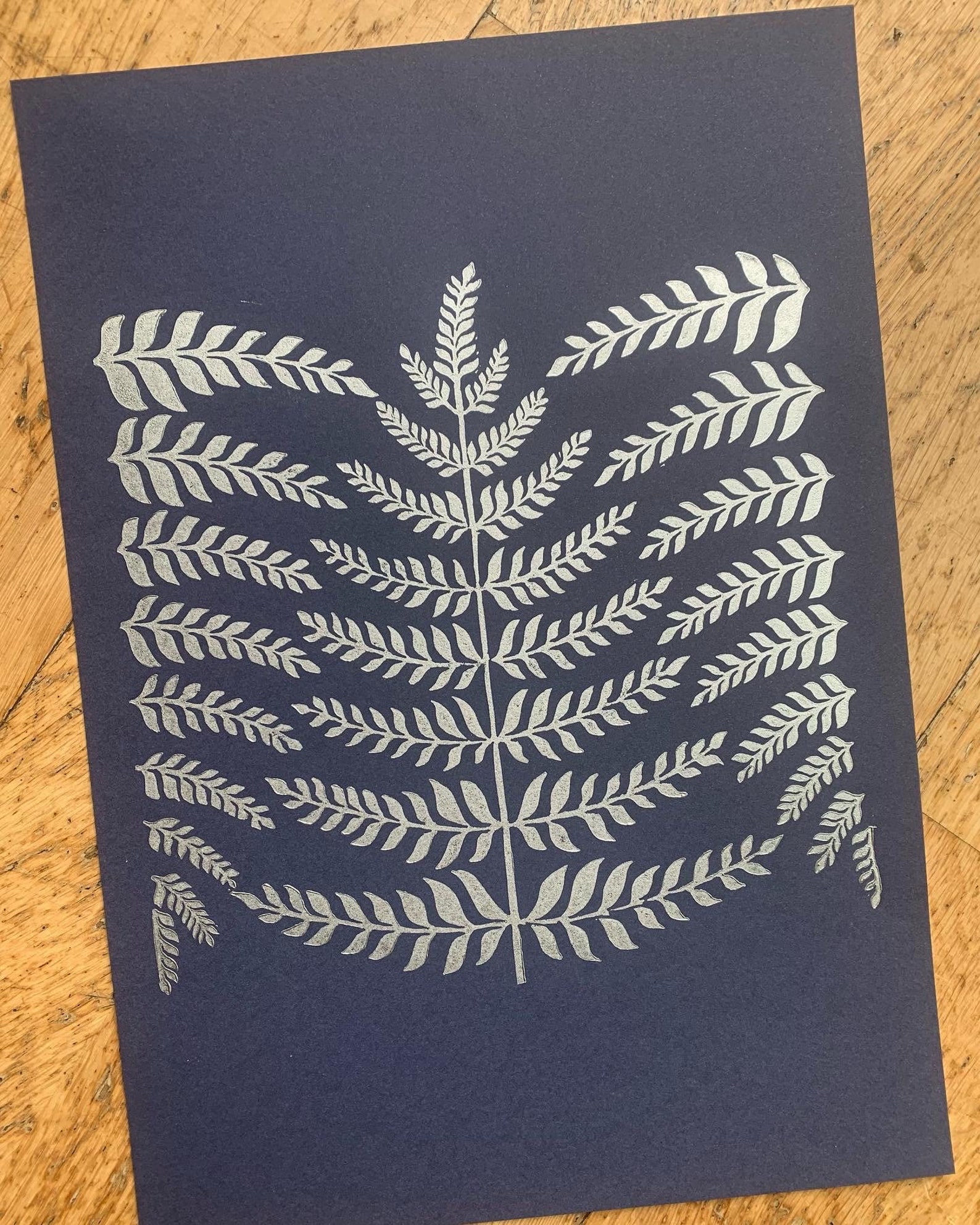 Fern, Original, Handmade, Linocut Print - Etsy