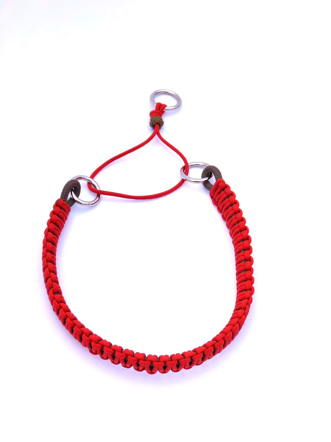 Rope Martingale Training Dog Collar- Zigzag Paracord Overlay - Etsy
