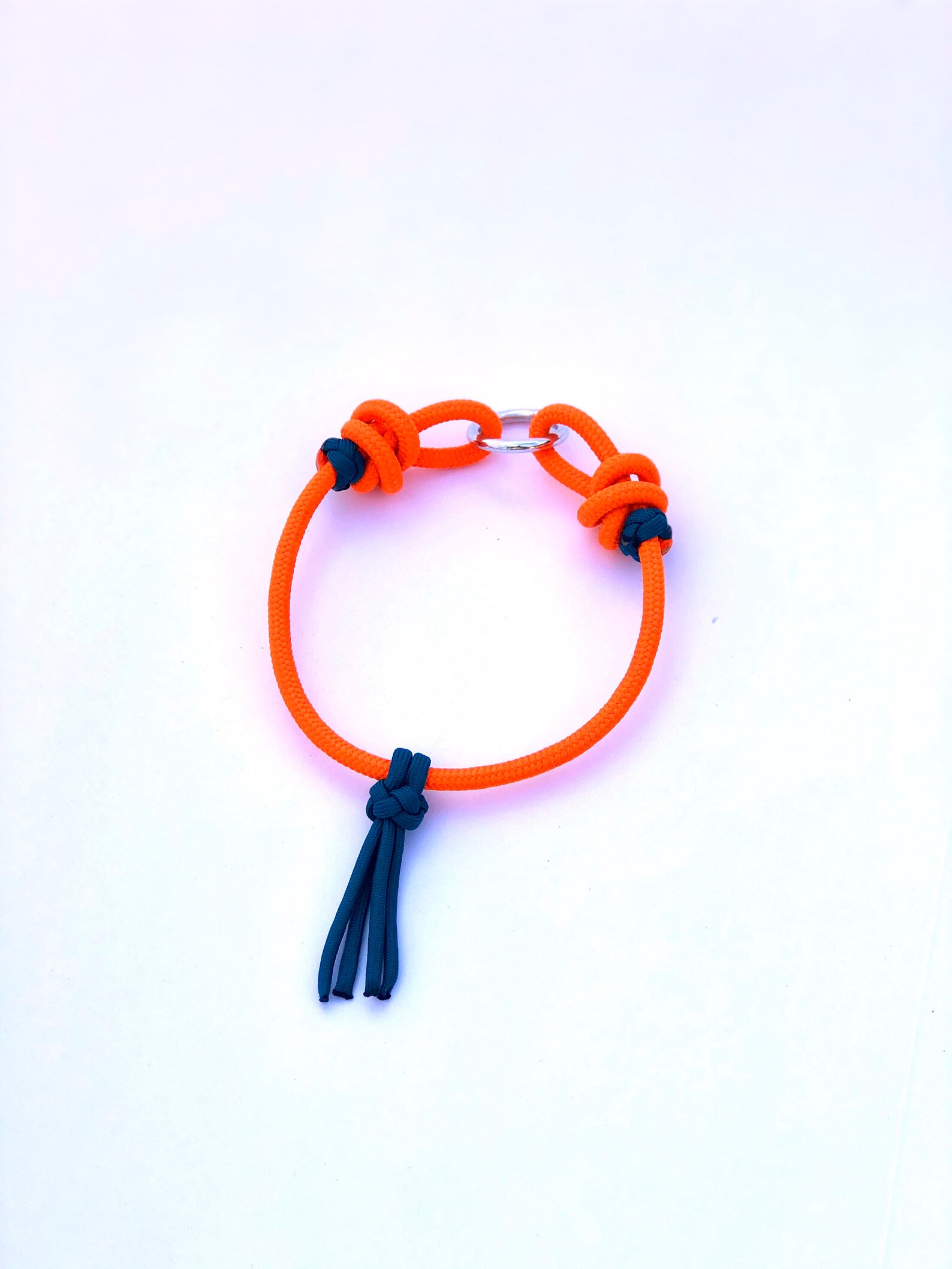 Knotted Rope Slip on ID Tag Collar With Paracord Details - Etsy