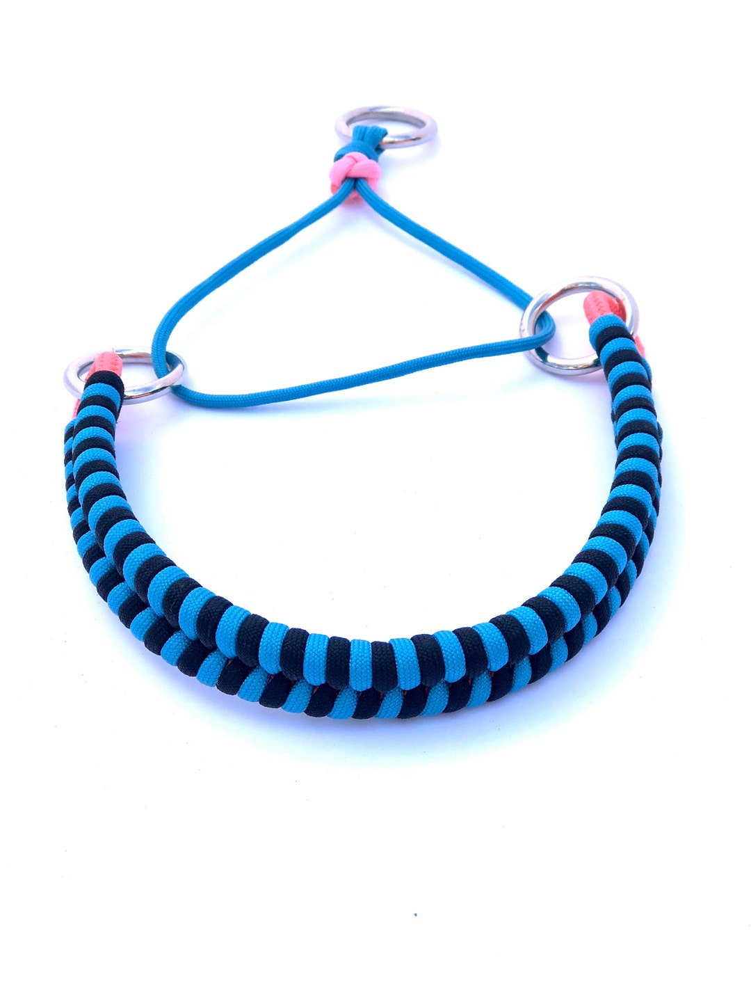 Custom Rope Martingale Training Dog Collar- Woven Paracord Overlay - Etsy