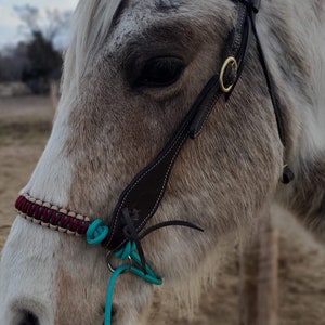 Knotted Stiff Rope Indian Hackamore Bitless Riding Attachment- Zigzag ...