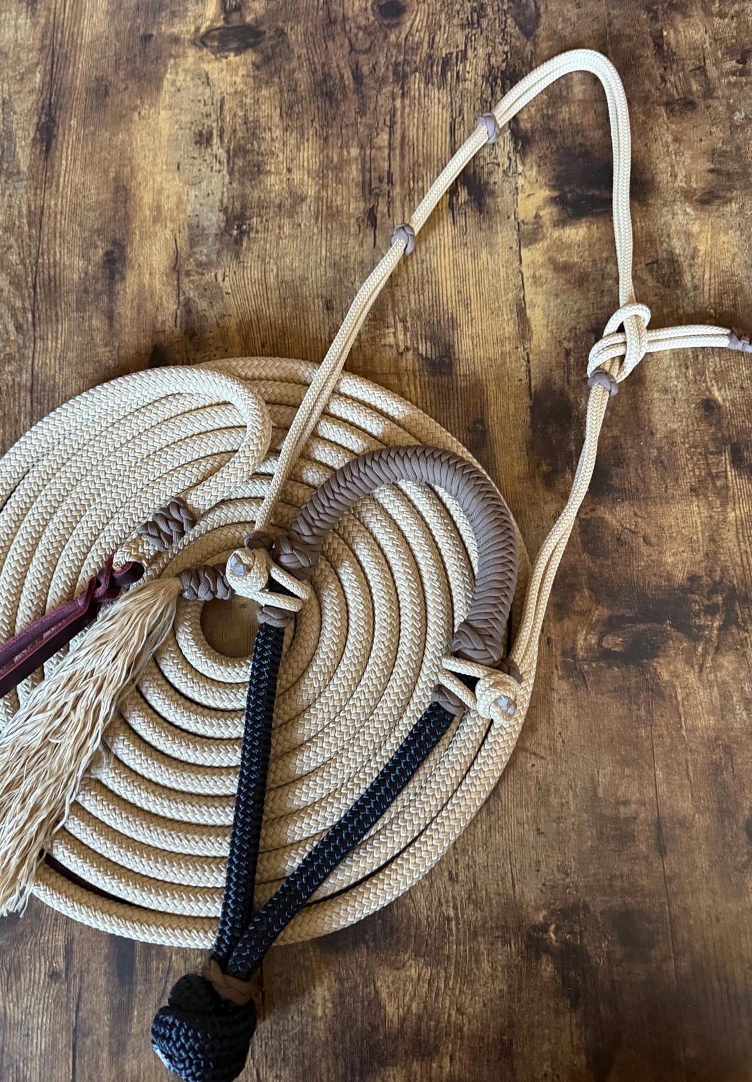 Complete Custom Rope Hackamore Set | Bosal + Mecate Reins + Bosal ...